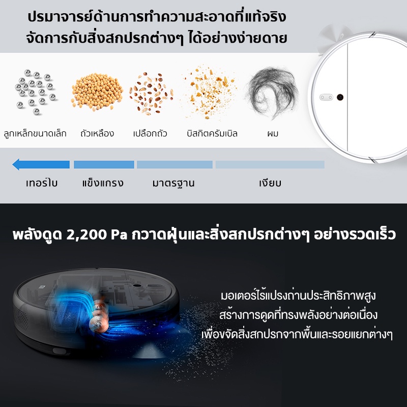 Xiaomi Mi Robot Vacuum Mop 2C Cleaner Sweeper 2 in 1 หุ่นยนต์ดูดฝุ่น ...