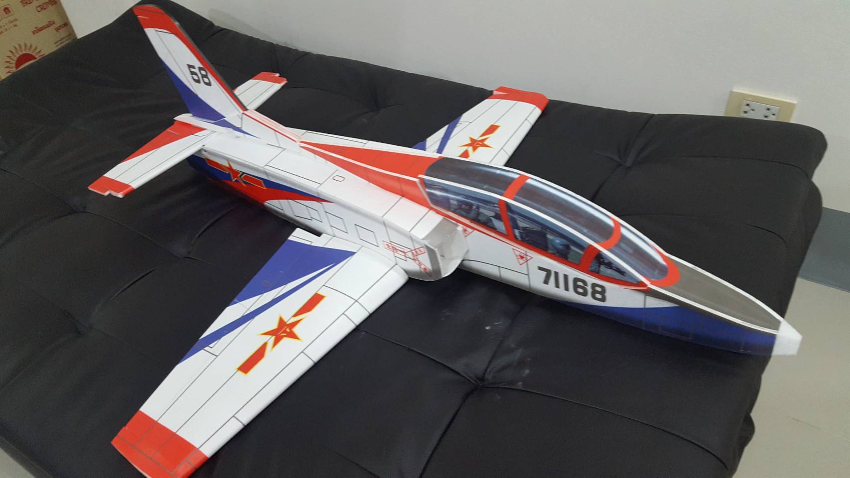 K8 Rc EDF Jet trainer 98 mm edf 70 mm 4-6s 3000- 3500 mah มีแฟลบ ...