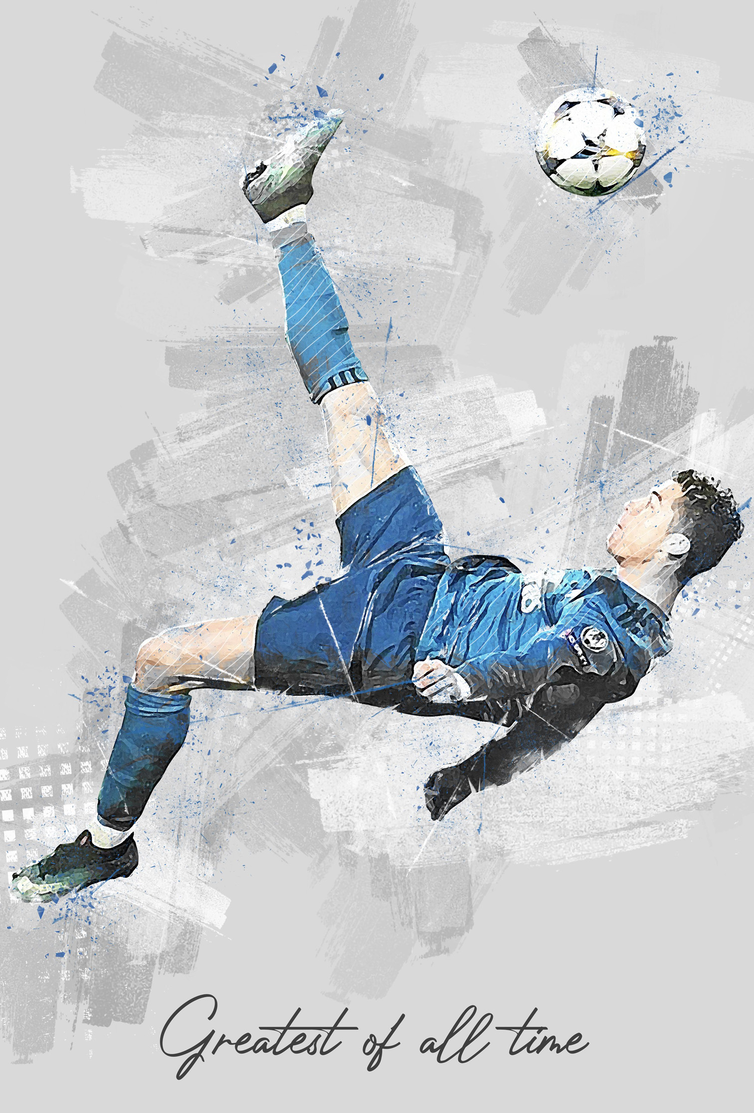 โปสเตอร์ นักฟุตบอล Cristiano Ronaldo CR7 คริสเตียโน่ โรนัลโด้ รับทำ ...