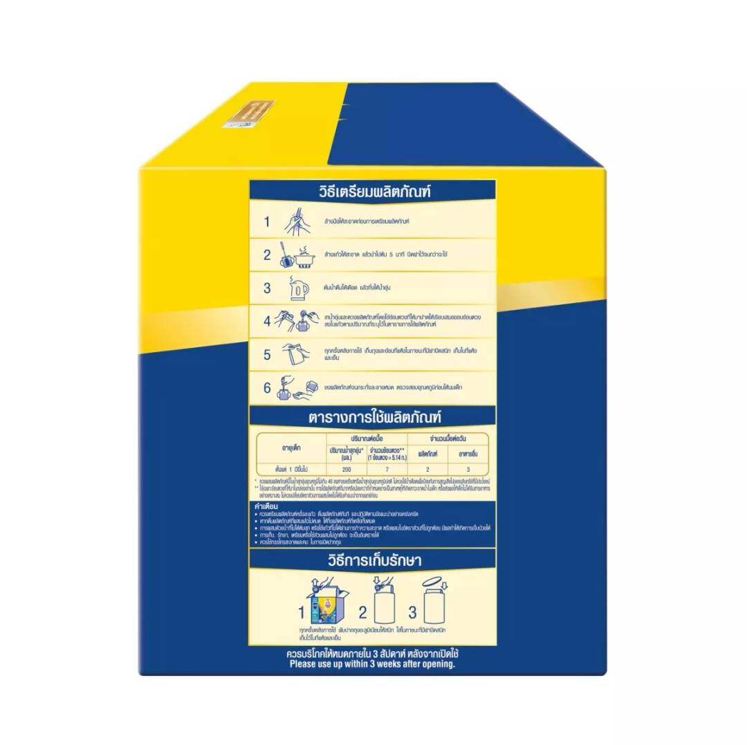 Bear Brand 3 Milk Powder Plain นมผง สำหรับเด็ก ตราหมี สูตร 3 รสจืดรส ...