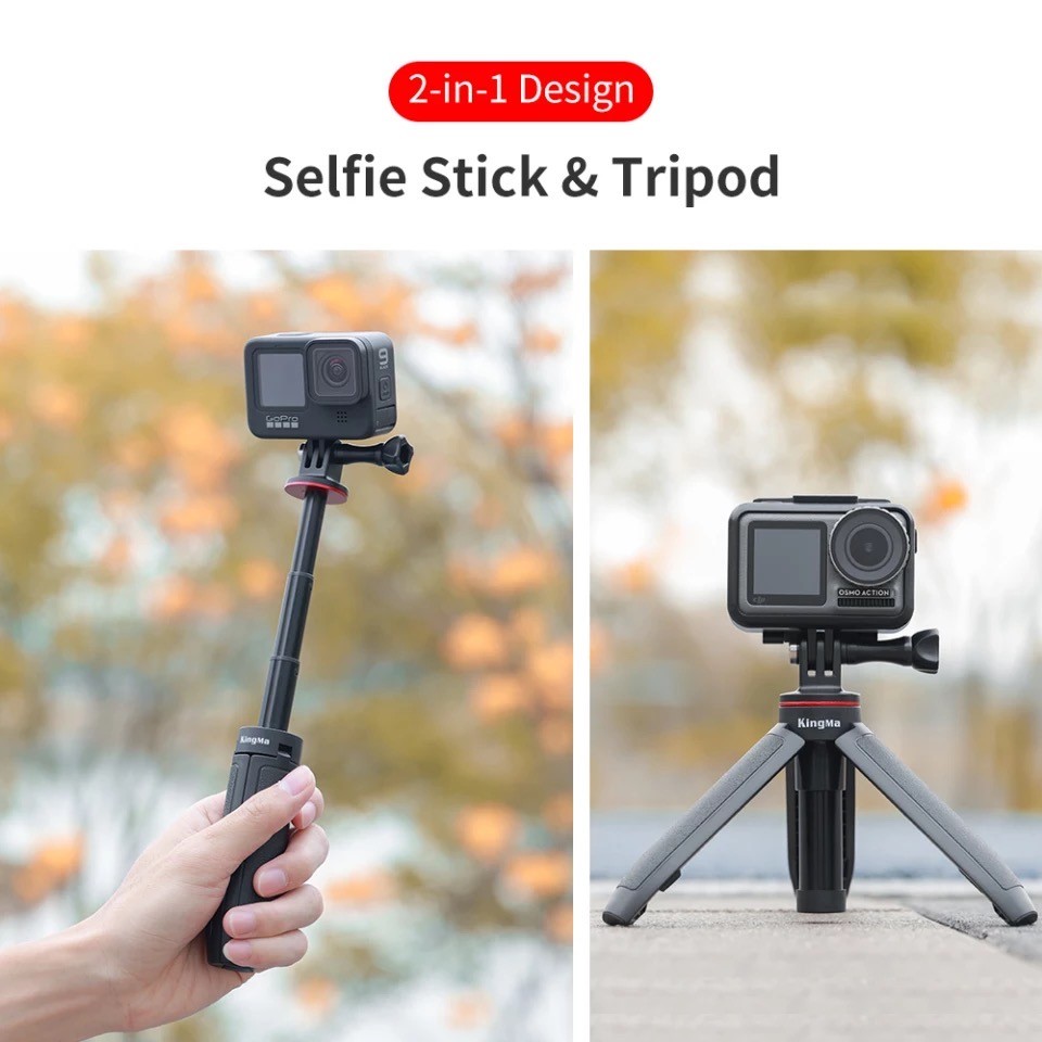 Kingma Portable Extension GoPro Vlog Tripod Shorty for GoPro HERO 10 9 ...