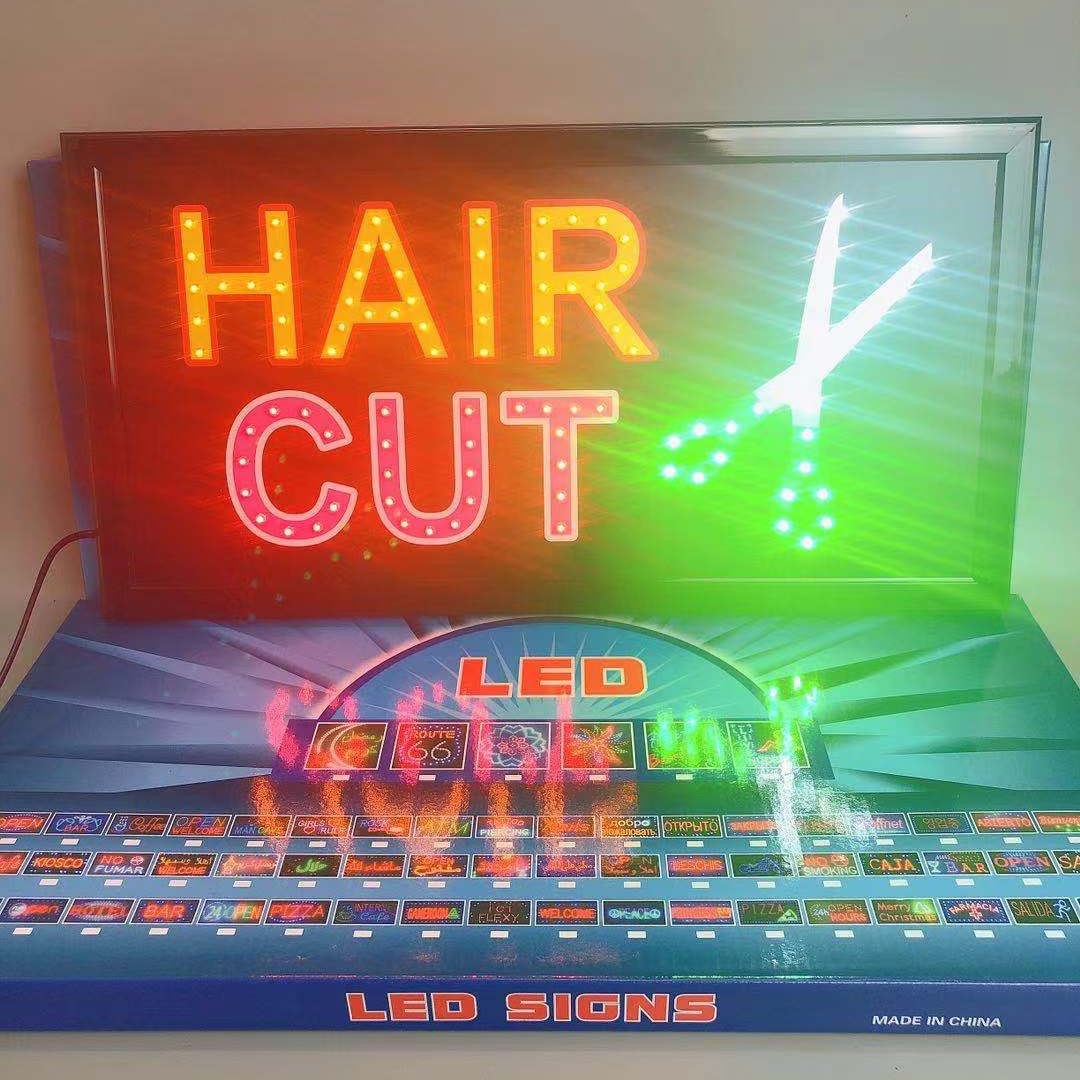 ป้ายไฟLED (HAIR CUT) ป้ายไฟกล่อง หลอดไฟLED ประหยัดไฟ เสียบ ปลั๊กไฟ บ้าน ...