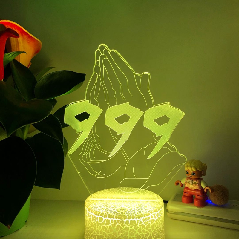 JUICE WRLD 999 3D Led Night Light for Fans Room Decor Gift 3D Lighting ...