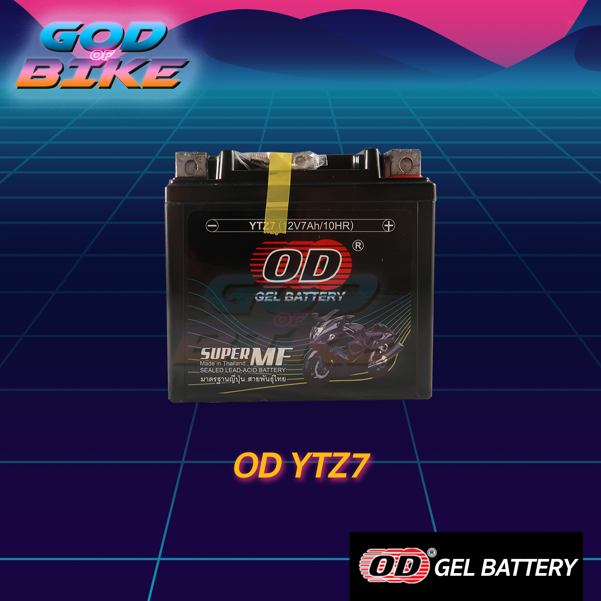 แบตเตอรี่แห้ง OD YTZ7 (12V 7A) CBR150 CLICK125i FIORE FILANO PCX ทุก ...