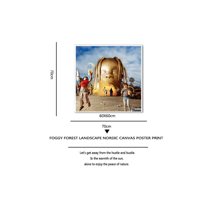 Posters and Prints Travis Scott Astroworld 2018 Rap Music Album Cover ...