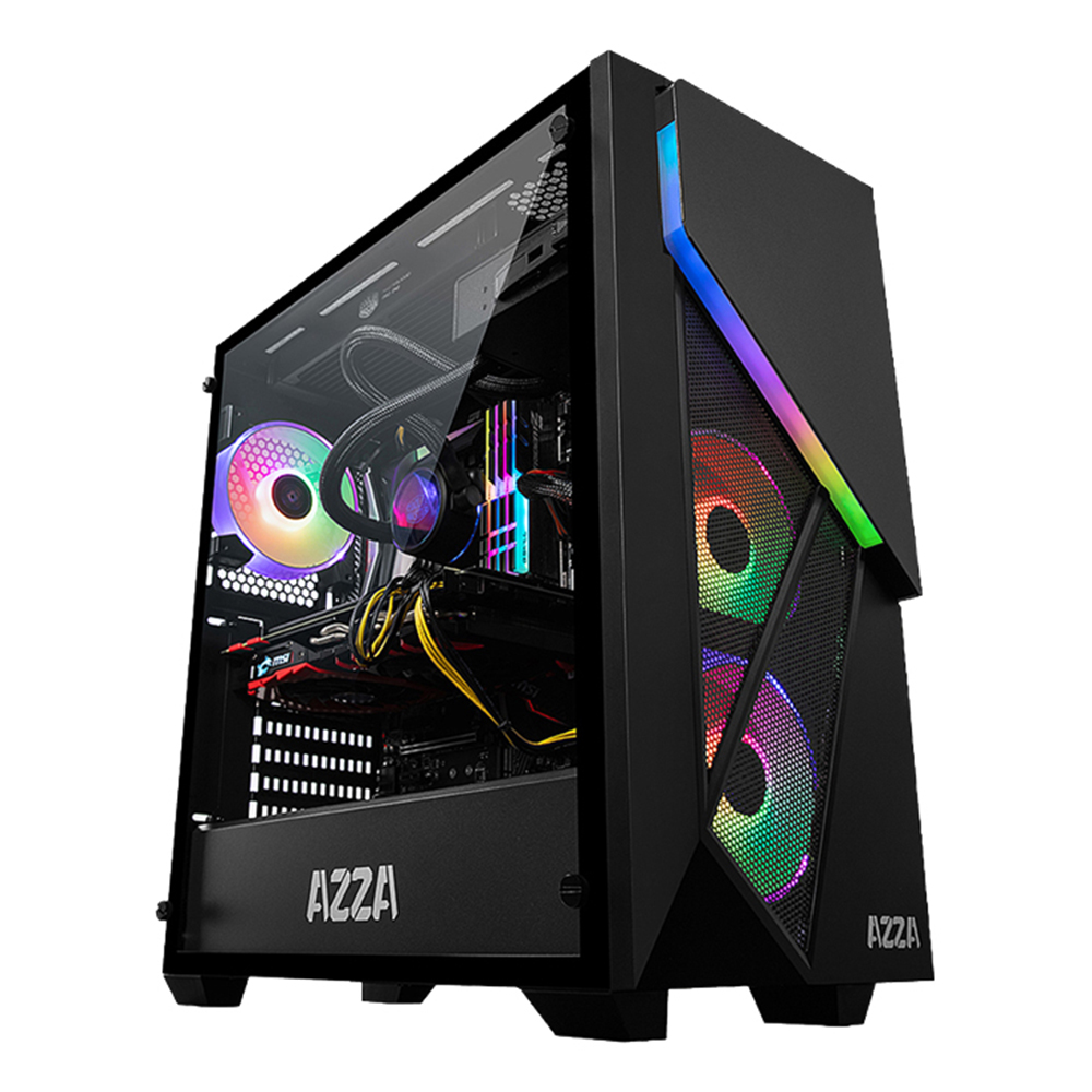 AZZA Mid Tower Tempered Glass ARGB Gaming Case Inferno 310DH | Lazada.co.th