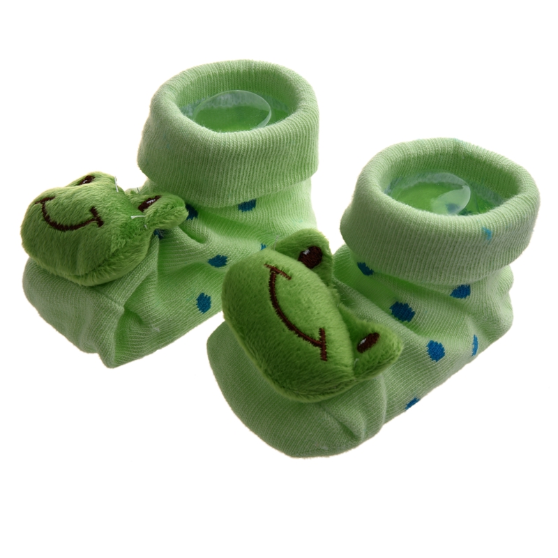 Green Frog - Irresistibly Cute Baby Boy Girl 3D Bootie Socks Anti / Non ...