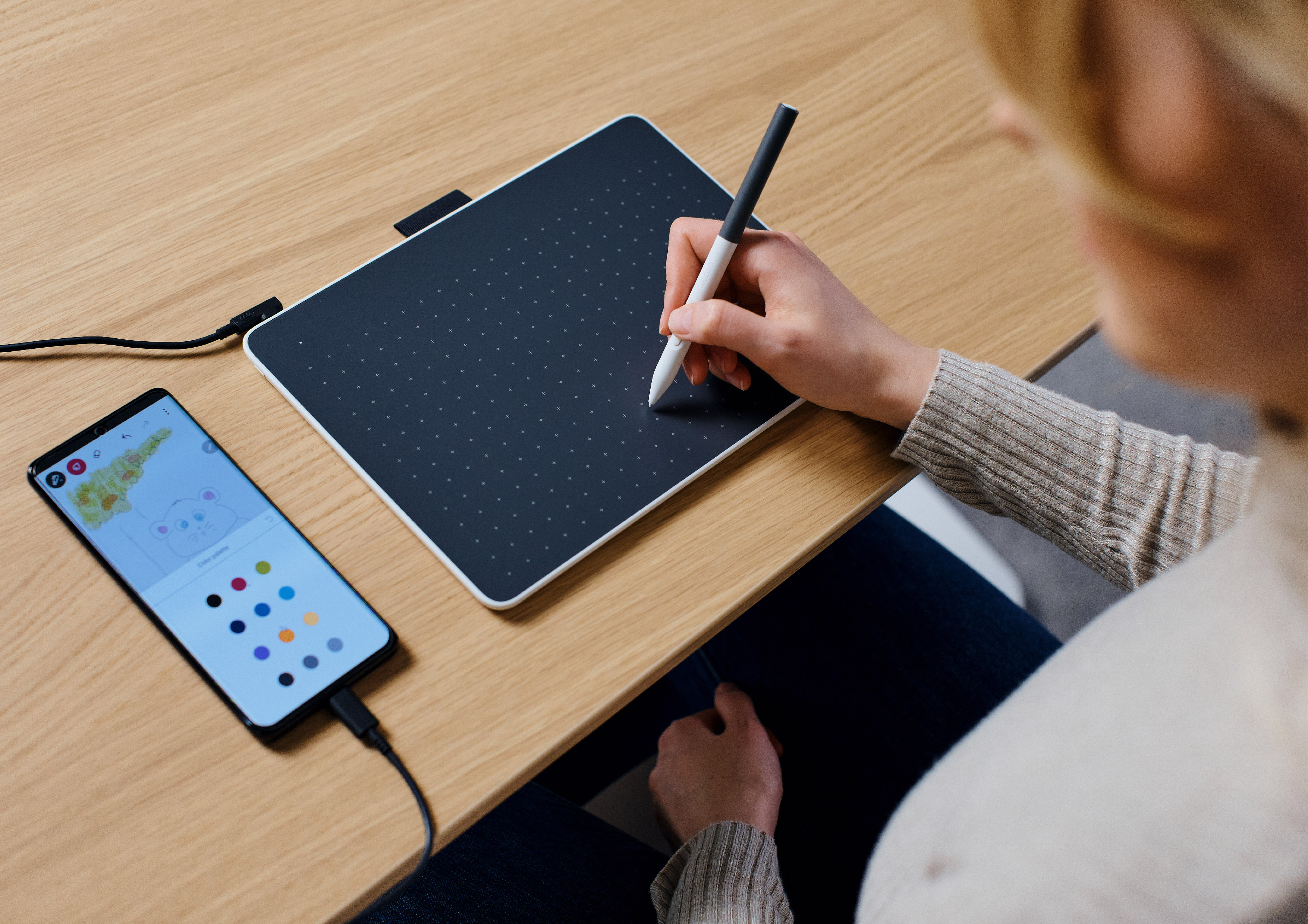 Wacom One M Pen Tablet แท็บเล็ตสำหรับวาดภาพกราฟฟิก เม้าส์ปากกา เม้าส์ ...