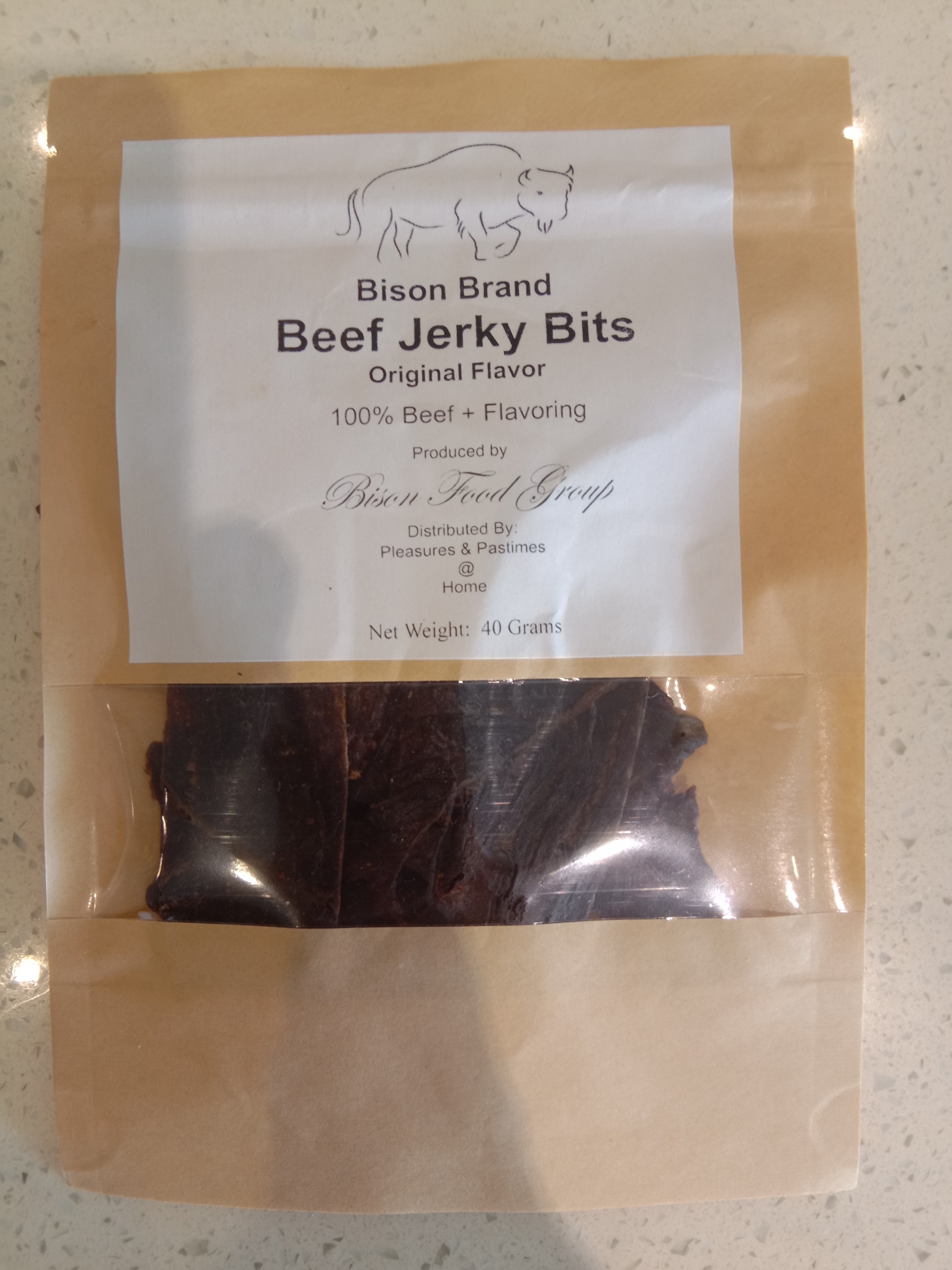 Beef Jerky Bits - Original - 40 Grams - Pleasures & Pastimes - ThaiPick