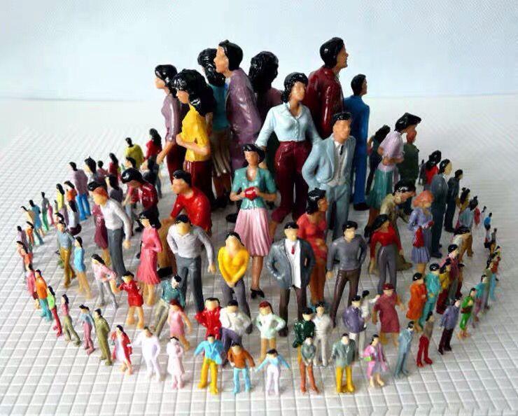 [COD] All standing characters P4805 32 O new model railway scale 1:25 ...