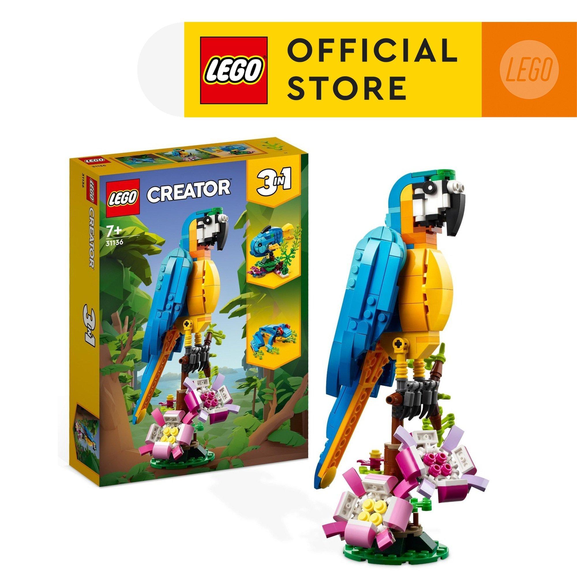 LEGO Creator 31136 Exotic Parrot Building Toy Set (253 Pieces) - LEGO ...