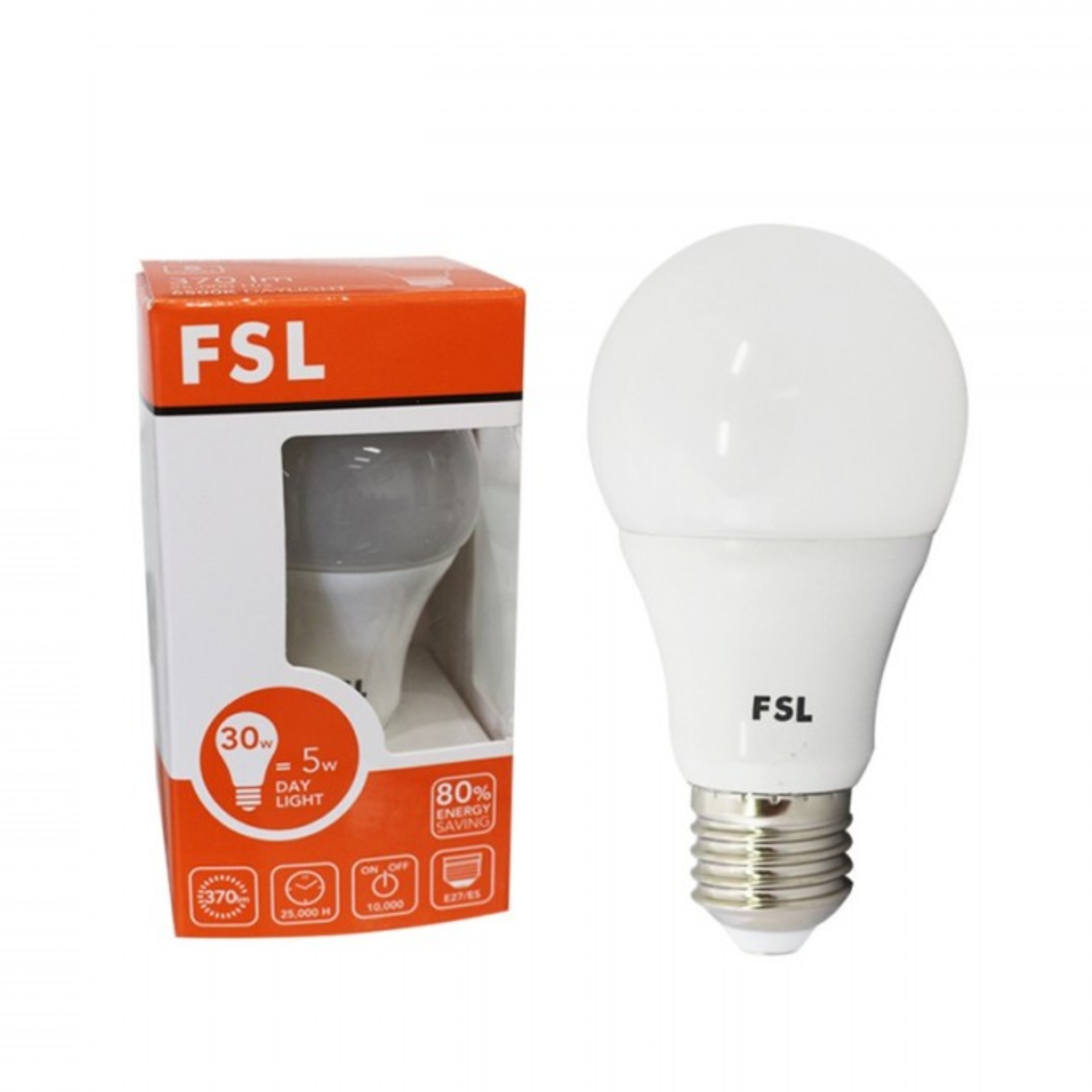 FSL หลอดประหยัดไฟ LED หลอด LED BULB 5W E27 Warm White หลอดประหยัดไฟแอล ...