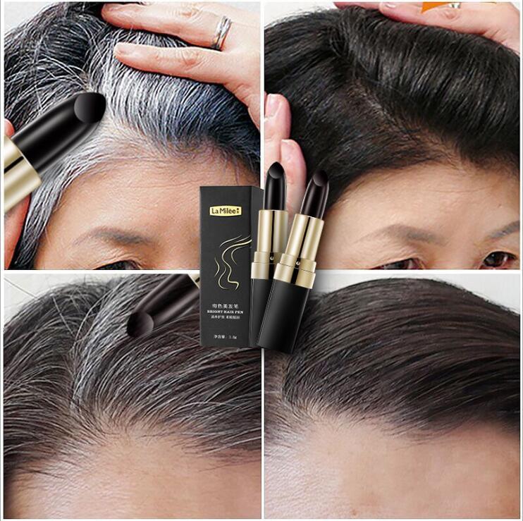 ครีมปิดผมขาว ผมงอก ไรผม One-Time Hair dye Instant Gray Root Coverage ...