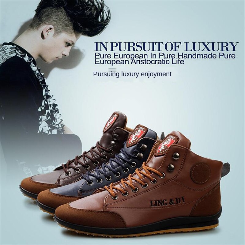 รองเท้าบูทขับรถ GXG ผู้ชายเทรนด์ป่า 2021 ใหม่รองเท้าทำงานสูงอังกฤษ - Thai Style Fashion - ThaiPick