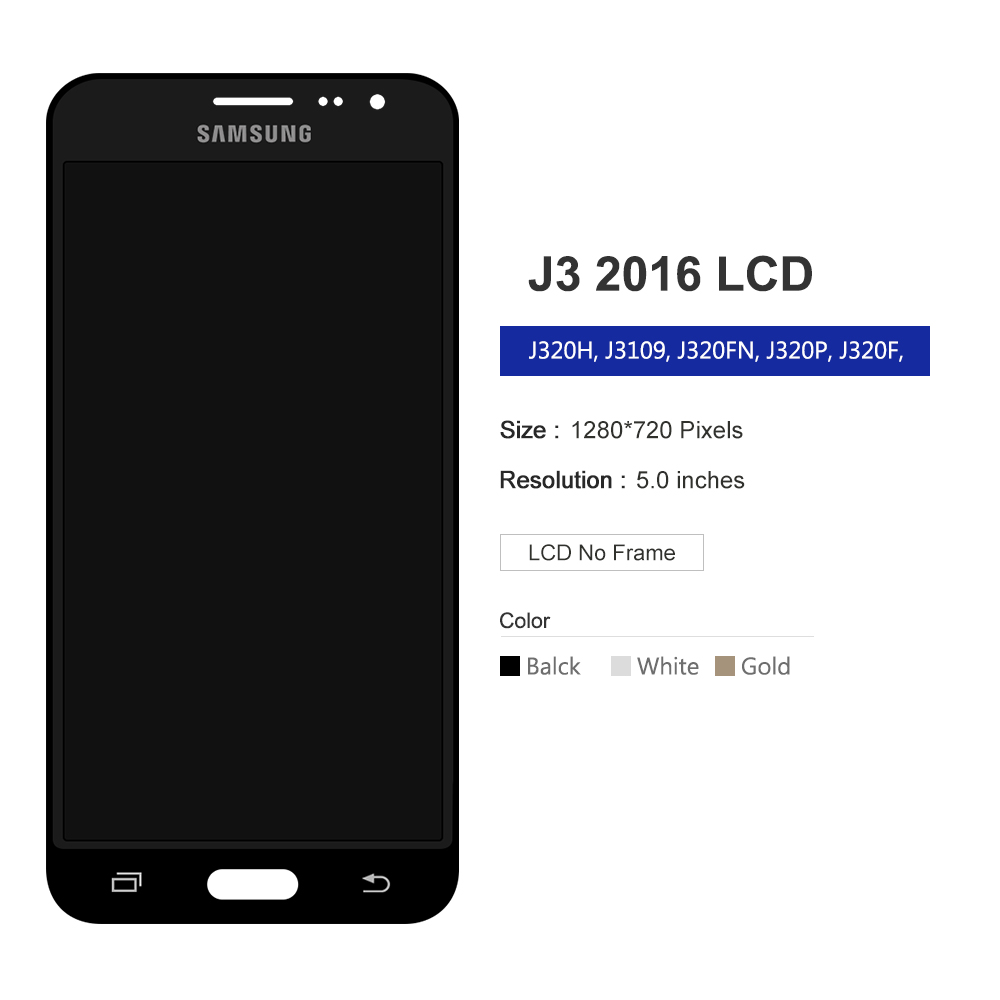 หน้าจอใช้ร่วมกับ Samsung Galaxy J3 2016 J320 J320F J320FN J320M จอชุด ...