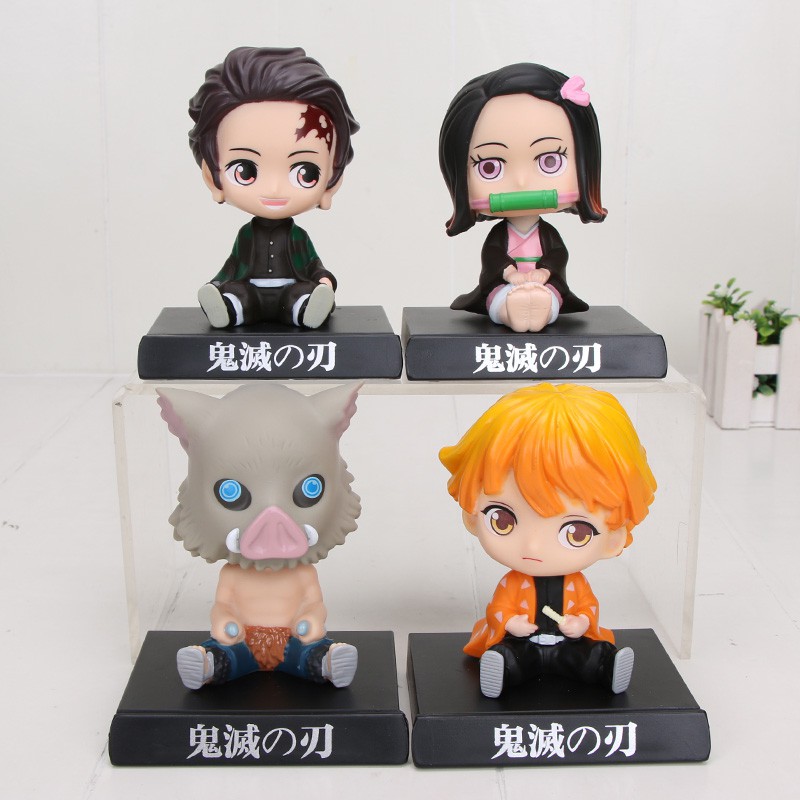 12cm Dragon Ball Z Son Goku Krillin naruto Bobble Head luffy Demon ...