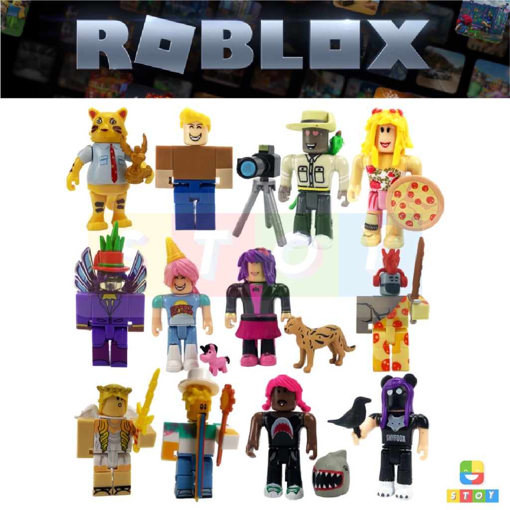 จัดส่งจากกรุงเทพฯ ของเล่นเด็กตุ๊กตาฟิกเกอร์ตัวละคร roblox 12 ชิ้น ...