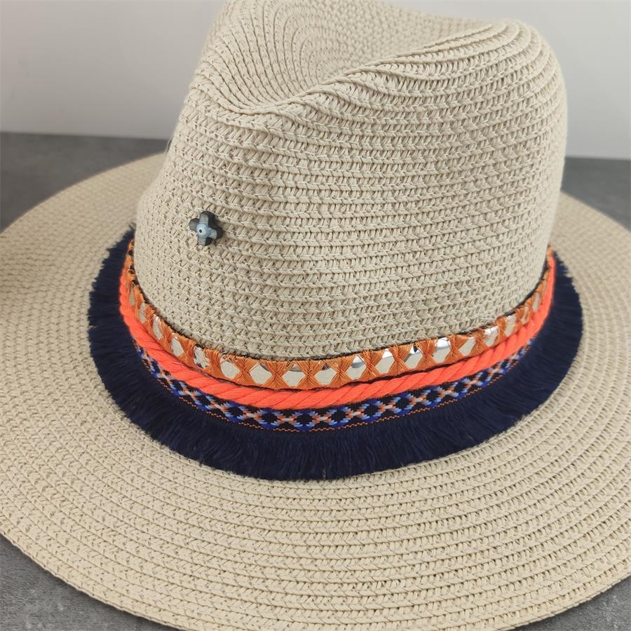 Boho sun hat flower straw hat summer sun block hat sunscreen style ...