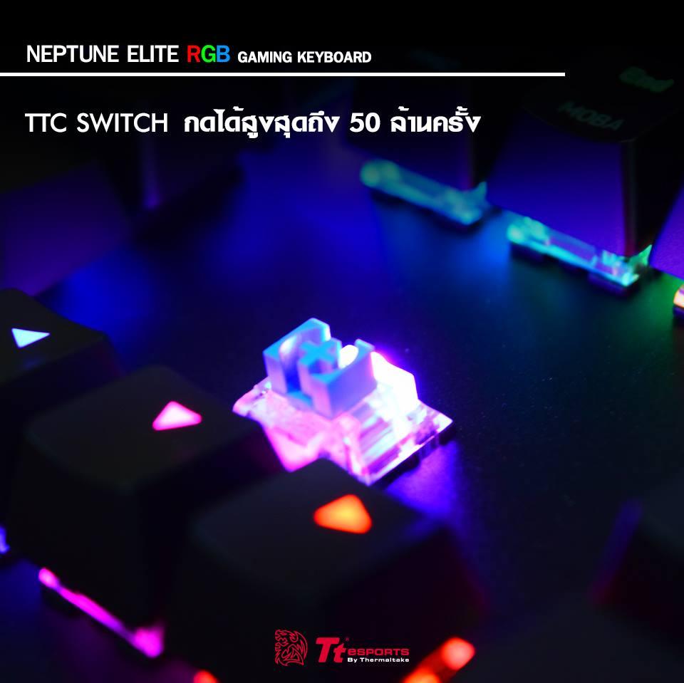 Tt eSPORTS Neptune Elite RGB - Blue Switch Mechanical Gaming Keyboard ...