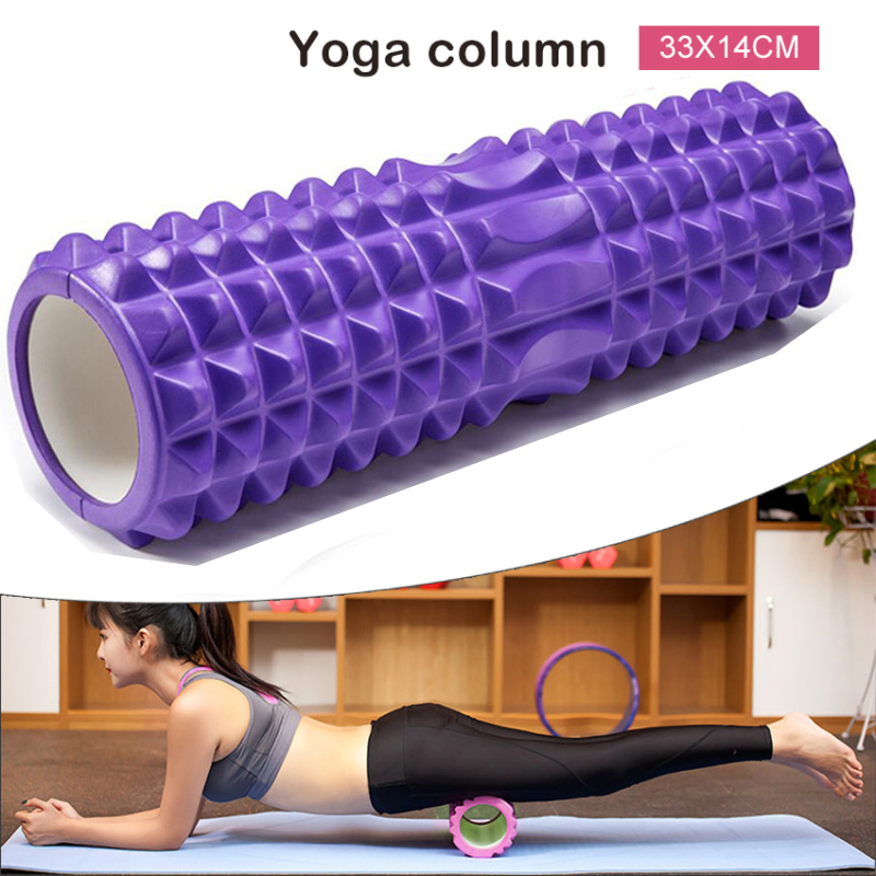 Yoga Column Foam Roller EVA Wheel Fitness Medium Density Deep Massage ...