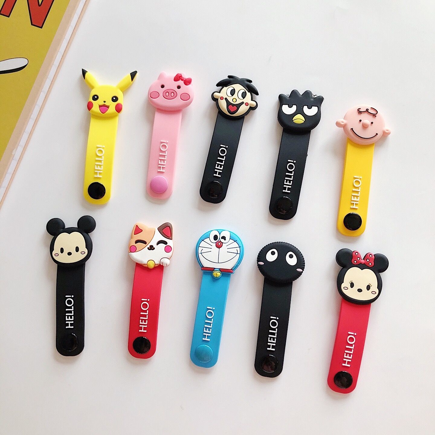 Cartoon Headset Cable Storage Data Cable Winder Cute Silicone Bundle ...