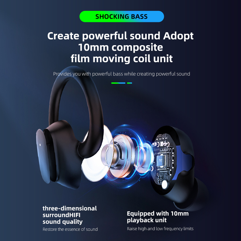 KUULAA Sports Bluetooth Wireless Headphones with Mic IPX5 Waterproof ...