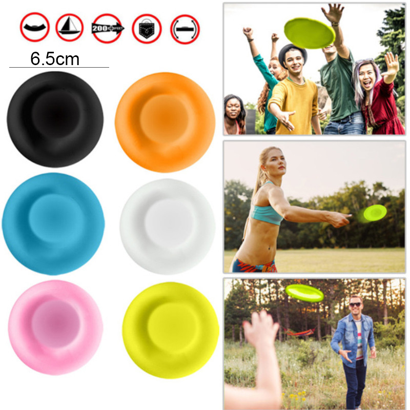Mini Beach flying disk for outdoor sports silicone disc decompression ...