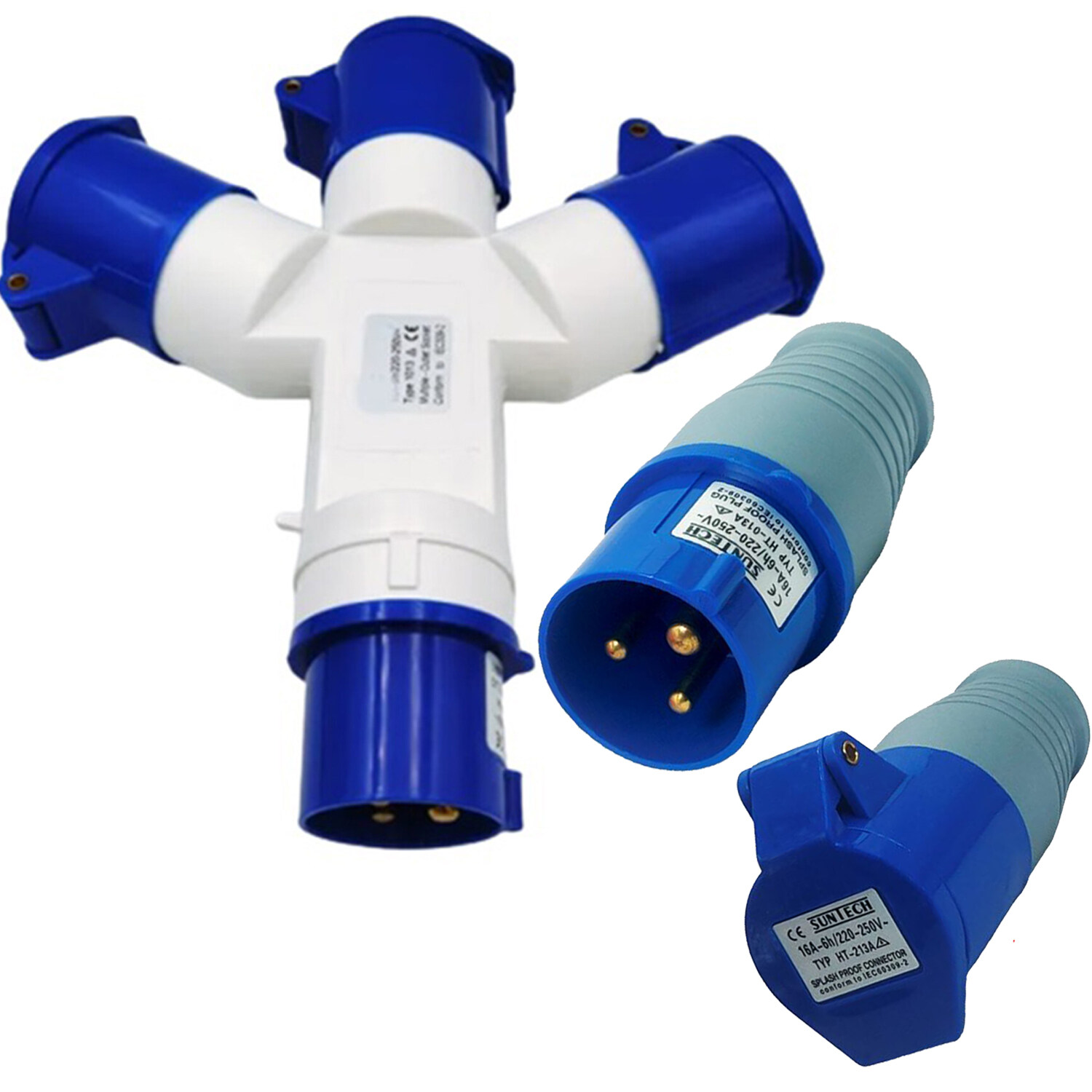 （ฟรี1คู่ ตัวผู้+ตัวเมีย ปลั๊ก）power plug 3 ทาง ปลั๊กเพาเวอร์ สามทาง ...