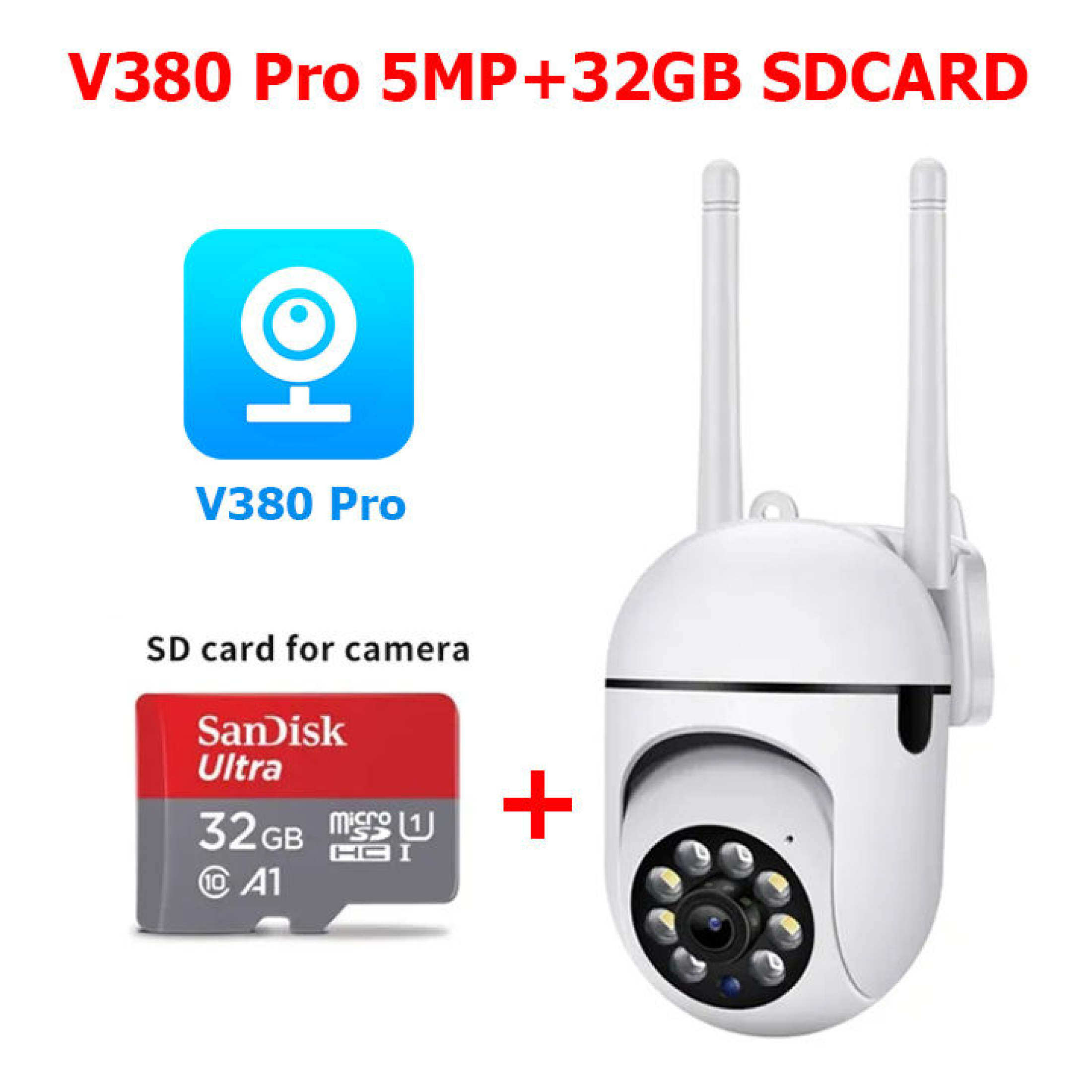 กล้องวงจรปิด v380 pro กล้องวงจรปิด360 wifi 5G อัลตร้าเอชดี 8MP กล้อง ...