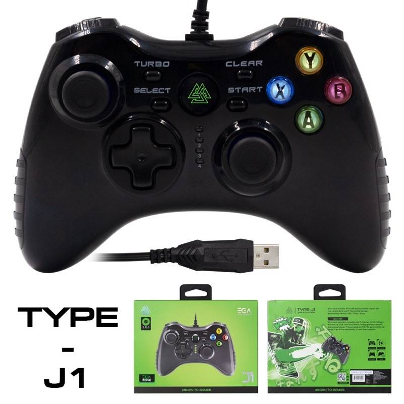 EGA TYPE J1 จอยเกมมิ่ง Gaming Joy Controller มีสาย For PC , TV-Box ...