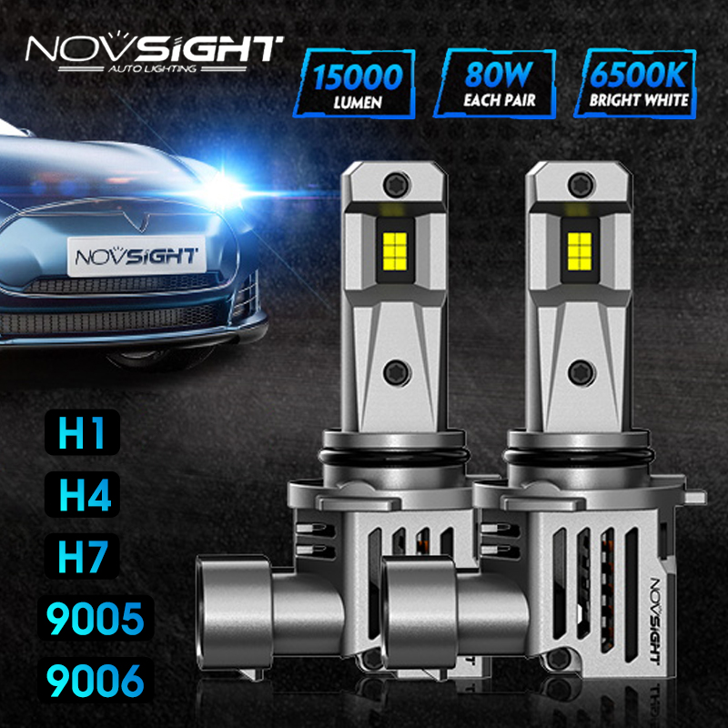 Novsight ใหม่ล่าสุด N66 9005 9006 H4 H11 H7 ไฟหน้ารถ LED ไฟตัดหมอก 80W 15000LM 6500K Super ...