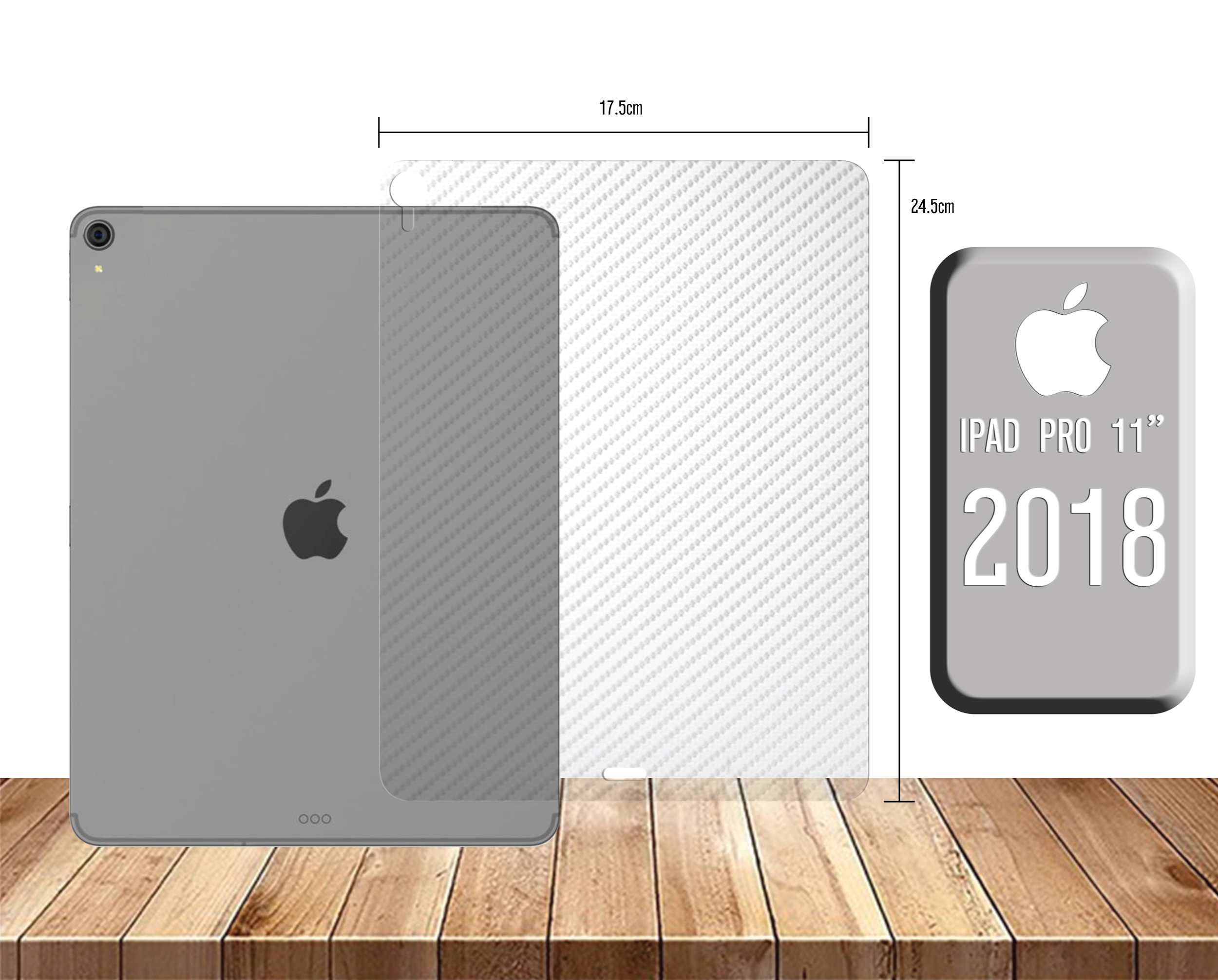 ฟิล์มกันรอย หลังเครื่อง ลายเคฟล่า ไอแพด โปร Use For iPad Pro Kevlar ...