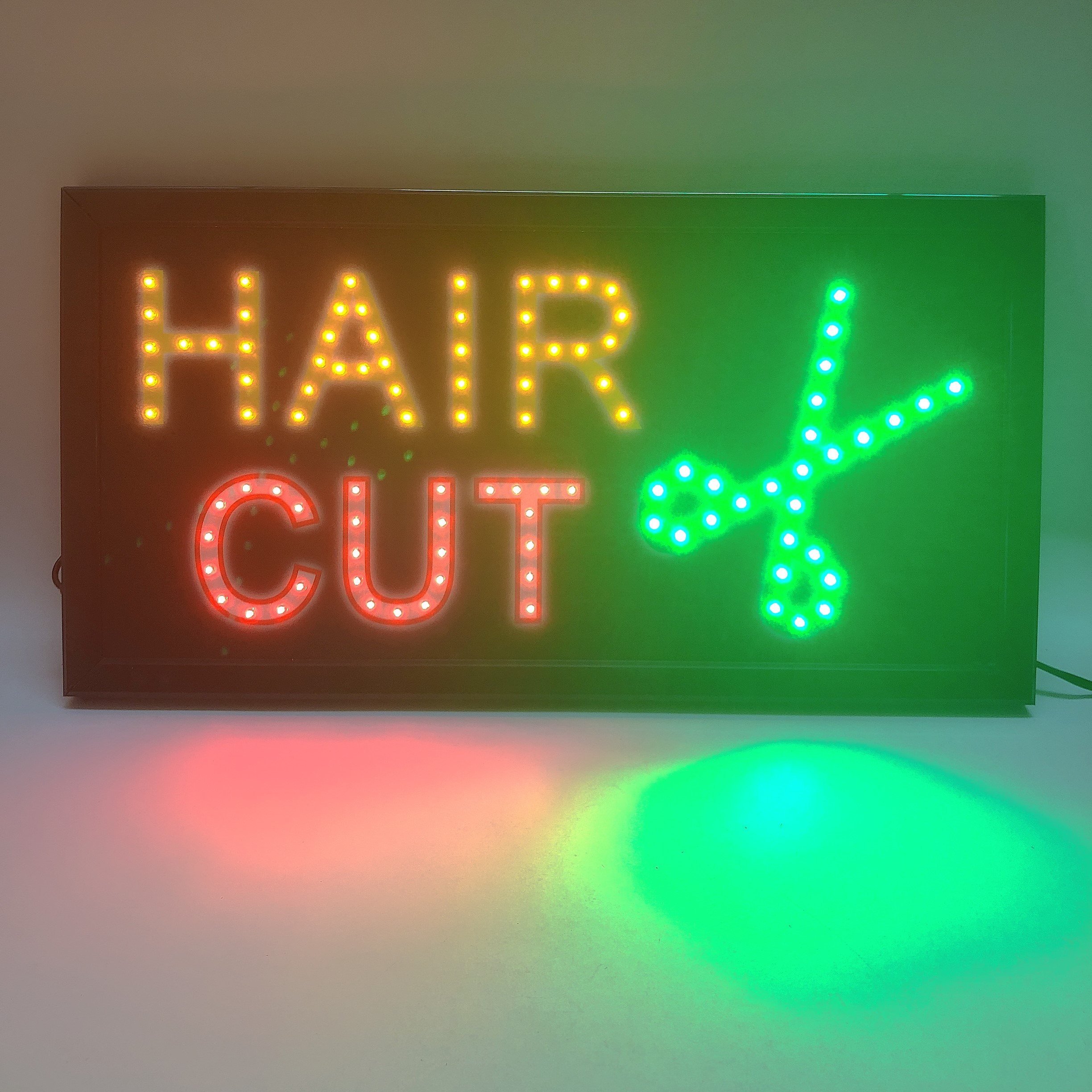 ป้ายไฟLED ป้ายไฟLED "HAIR CUT" ซาลอนป้ายไฟร้านเสริมสวย ป้ายไฟร้านตัดผม ...