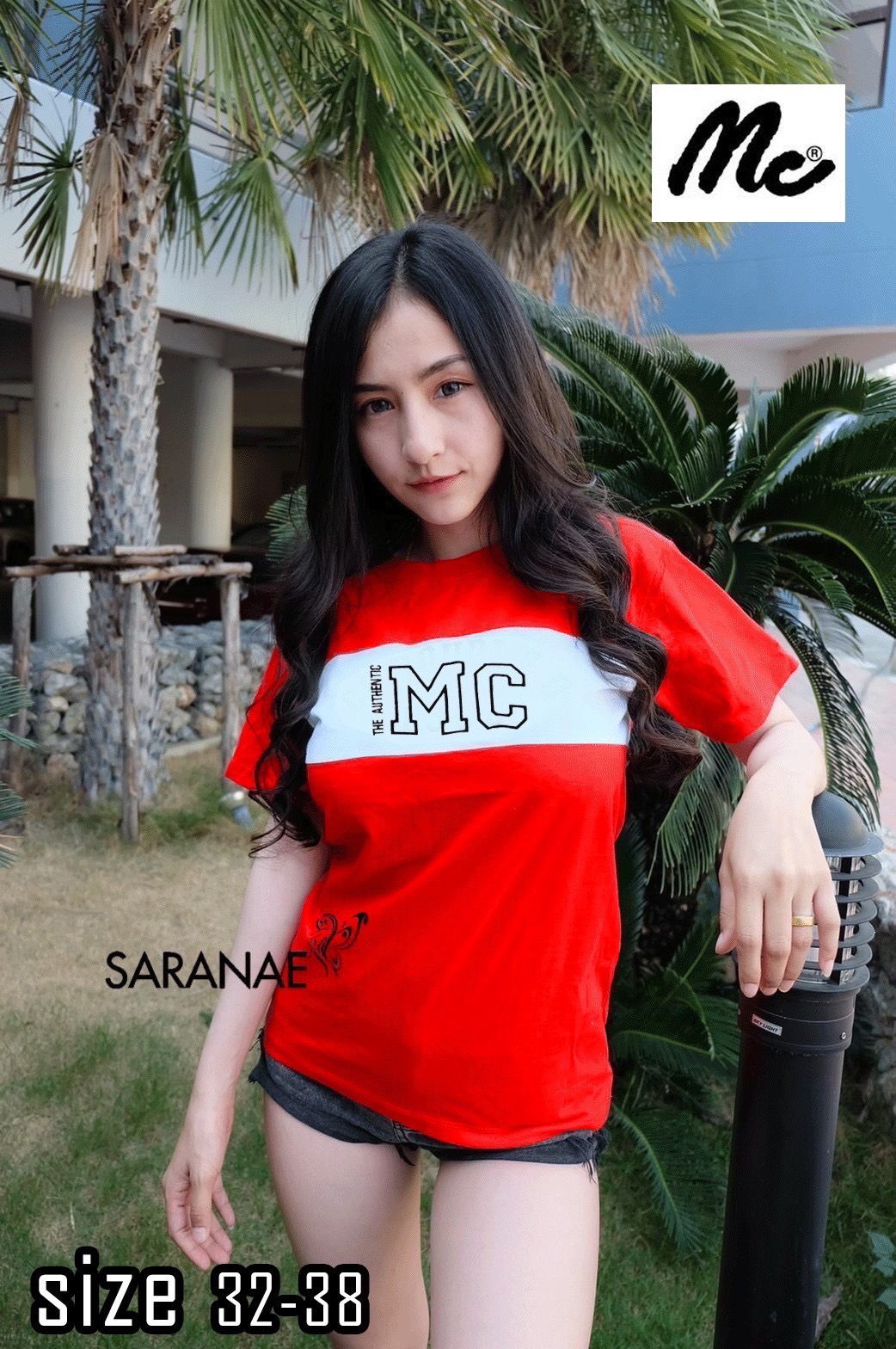 เสื้อยืดแฟชั่น ฟรีไซส์ อก 32-36 นิ้ว: เสื้อยืดคอกลม เสื้อยืดหญิงแขนสั้น งานปัก ผ้าลายทางฮิตตลอด ...