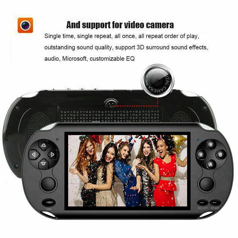 สำหรับ X6 PSP เกมแบบพกพาคอนโซลจริง 8 กิกะไบต์กล้องเกมวิดีโอสำหรับ ...