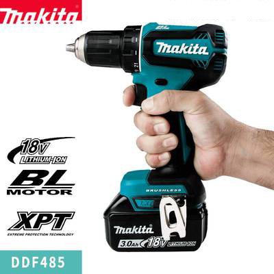 Makita DDF485 18V เครื่องมือพลังงานลิเธียมพลังงานสูงสว่านกระแทกมือชาร์จ ...
