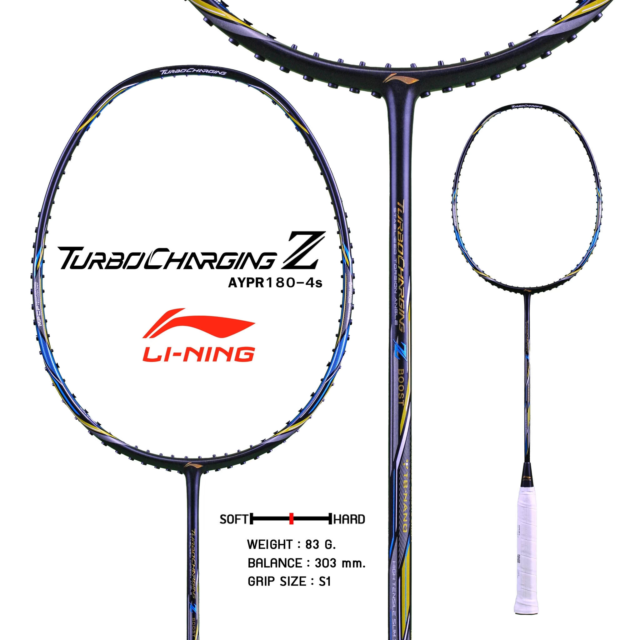 LI-NING ไม้แบดมินตัน รุ่น TURBOCHARGING Z แถมซองพันด้ามเอ็น พร้อมขึ้น ...
