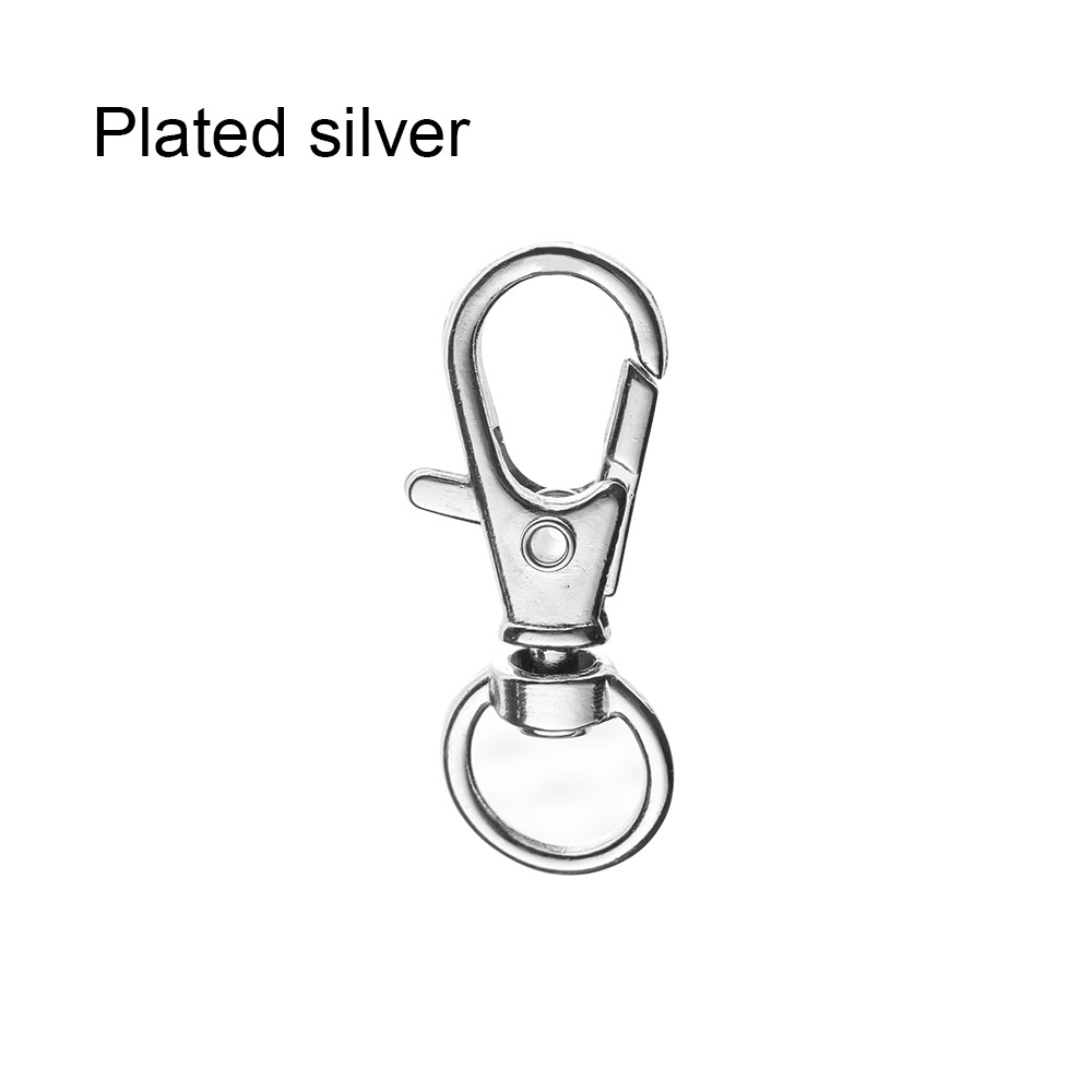 10PcsPack 32mm Tools Gold Silver Hook Lobster Clasp Swivel Key Ring ...