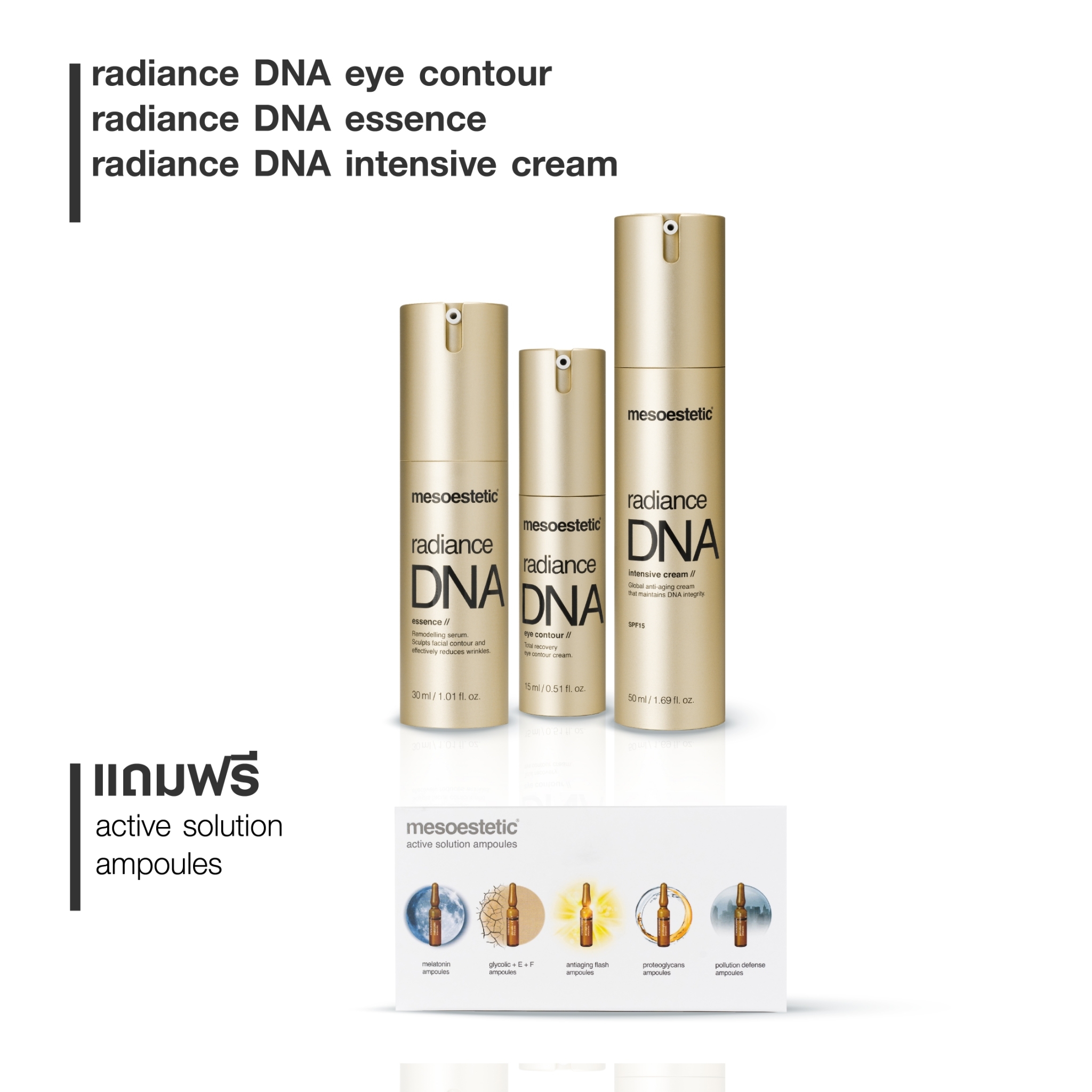 radiance DNA eye contour 15 ml + radiance DNA essence 30 ml + radiance ...