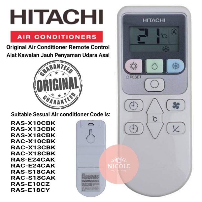 HITACHI Air Cond เครื่องปรับอากาศรีโมทคอนล Hi-02 | Lazada.co.th