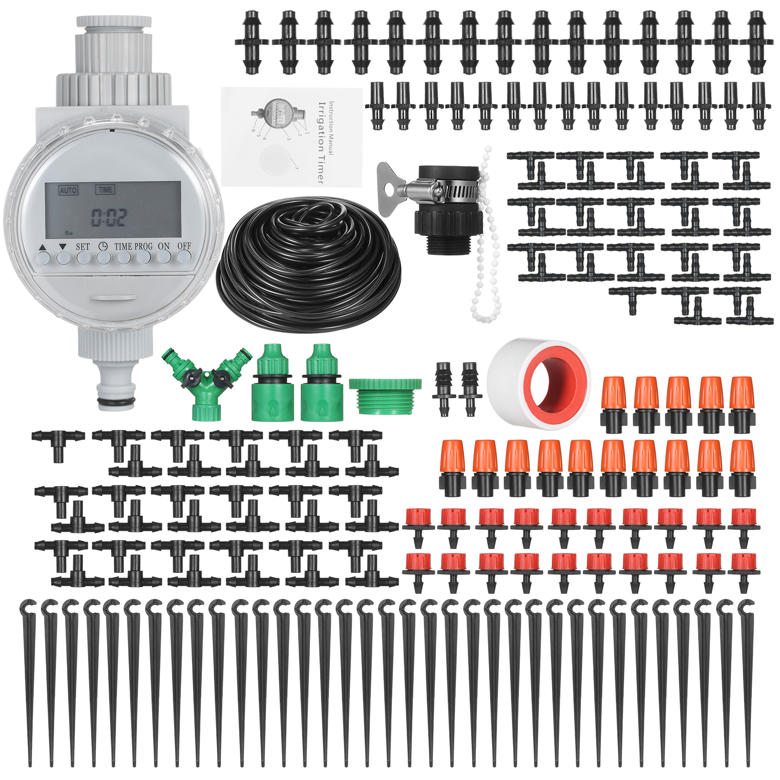 Plant Watering Drip Irrigation Kit DIY Watering System with Electronic ...