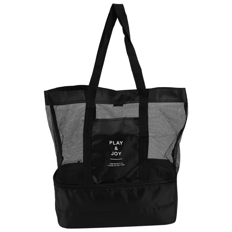 2 In 1 Mesh Beach Zipper Pocket With Integrated Cool Bag Invisible 2-in-1-mesh-beach-zipper-pocket-with-integrated-cool-bag-invisible