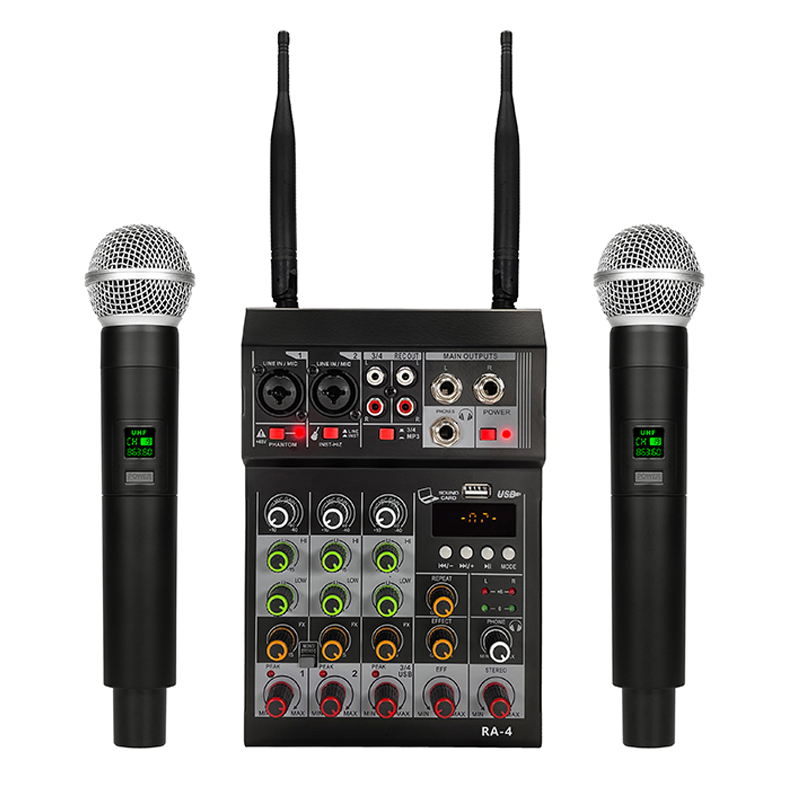 [Thai] MIXER PM4 Audio Mixeเครื่องผสมเสียงr 4 ช่อง Mini Musical Mixer อินเทอร์เฟซ PC มัลติฟังก ...
