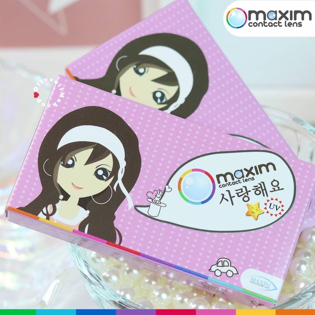 Maxim Trio คอนแทคเลนส์สี รายเดือน แพ็ค 2 ชิ้น(1คู่) สีน้ำตาล 3โทน ค่า ...