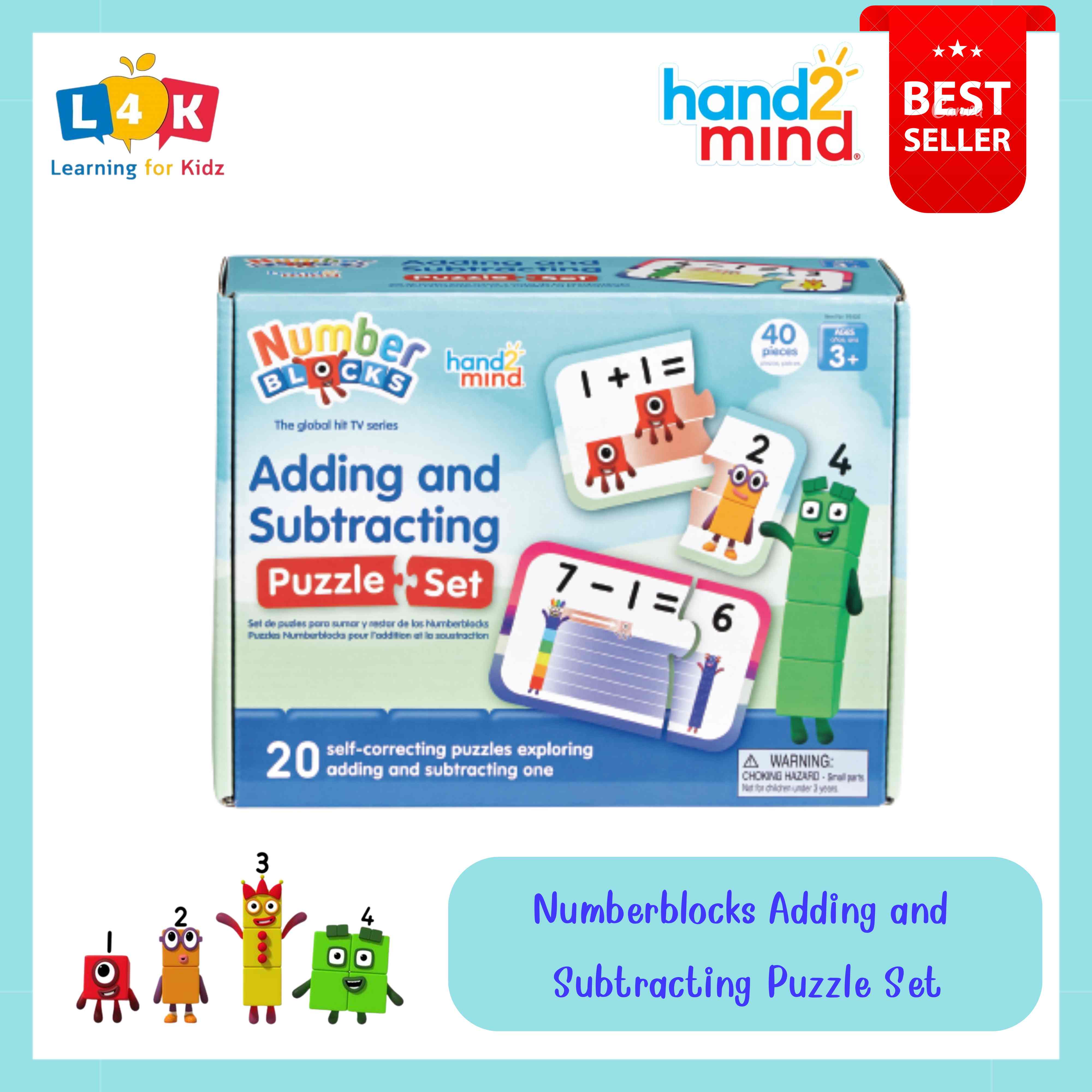 [3 ขวบ+] Numberblocks Adding and Subtracting Puzzle Set [จากแบรนด์ Hand2Mind] [พร้อมส่ง ...