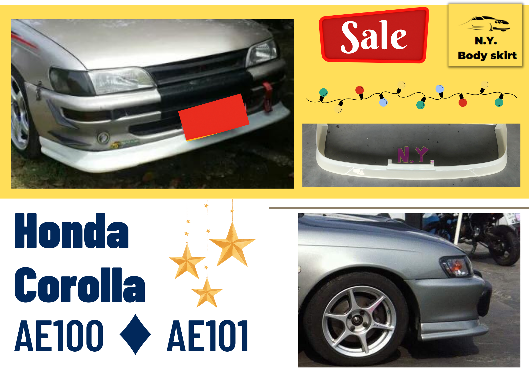 สเกิร์ตรถยนต์ Toyota Corolla AE100 / AE101 | Lazada.co.th