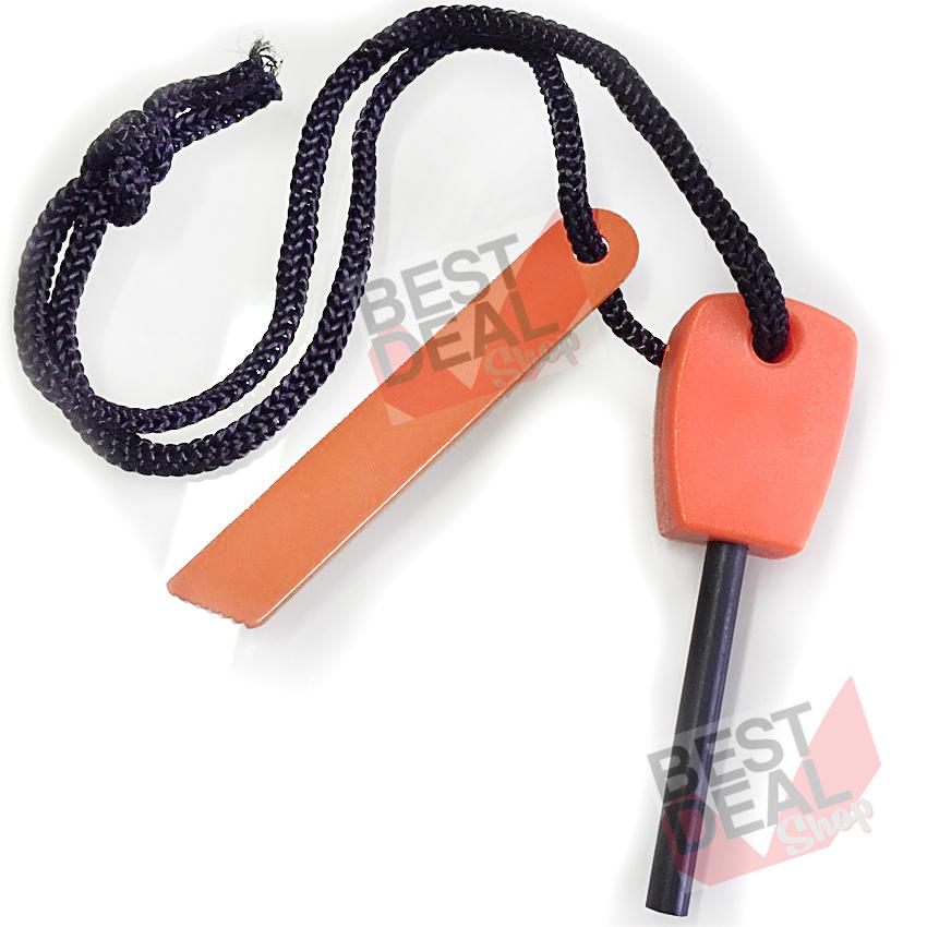 Mini Flint Striker Fire Starter แท่งจุดไฟ แท่ง magnesium รุ่น FS-Orange ...