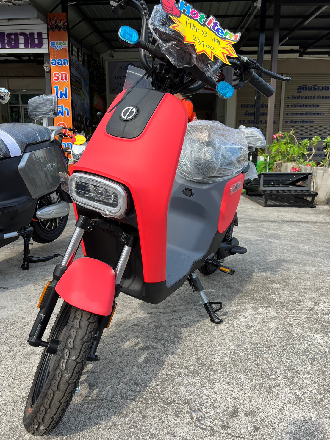 AJ มอเตอร์ไชค์ไฟฟ้า AJ EV BIKE รุ่น FUN-33 สีแดง - EVBikeclub - ThaiPick