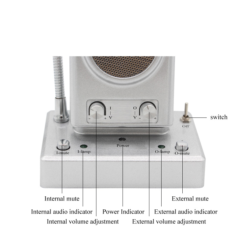 Window Speaker Intercom System Dual Way Anti Interference Bank Teller ...