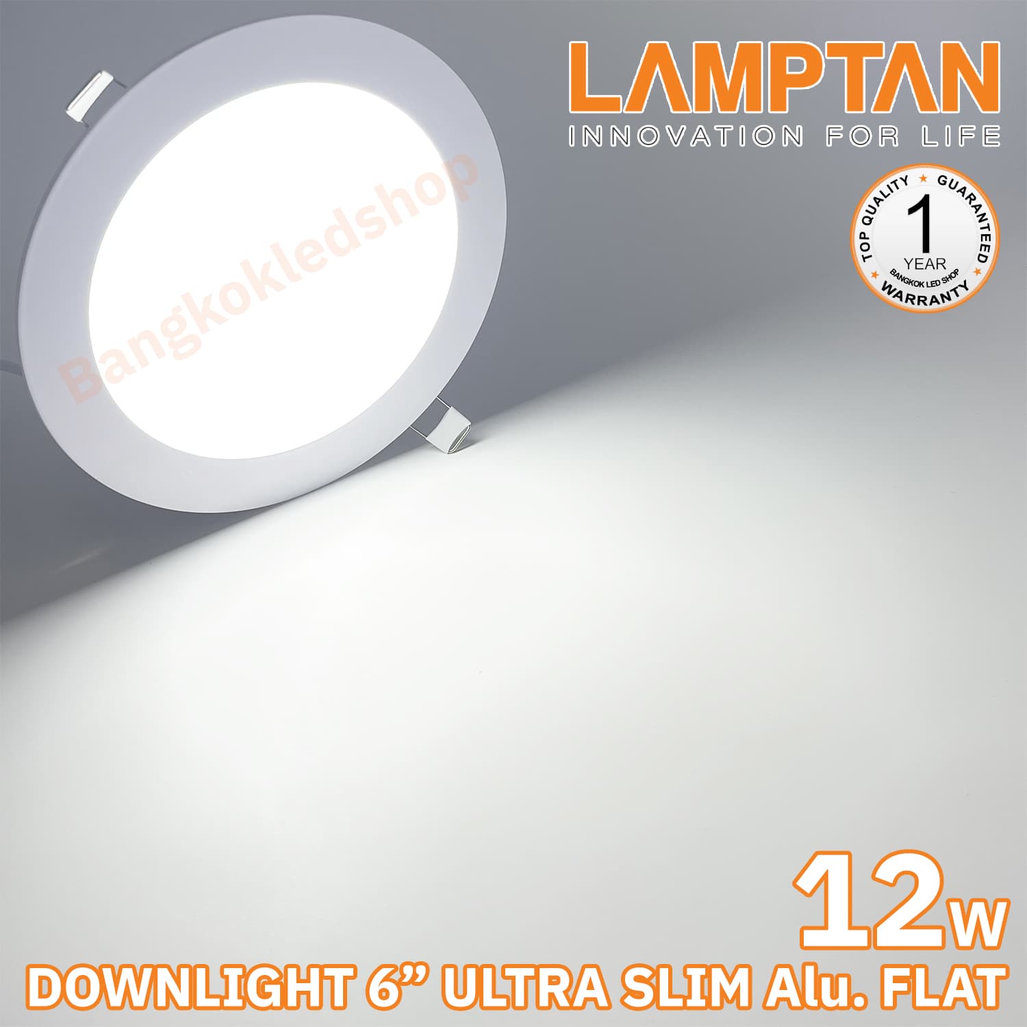 LED Downlight, Ultra Slim Alu โคมไฟแอลอีดีดาวน์ไลท์ อัลตราสลิม หน้ากลม ...